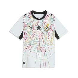 Trainingsshirt Puma "Ghana 2026 Heimtrikot Jugendliche", Jungen, Gr. 152, wei&szlig; schwarz, Obermaterial: 100% Polyester. Rippe: 100% Polyester. Einsatz: 100% Polyester, bedruckt, regular fit, Rundhals, Shirts