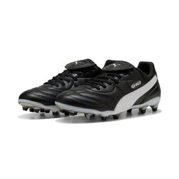 Fu&szlig;ballschuh Puma "KING LIGA FG/AG", Herren, Gr. 41, schwarz-wei&szlig; (Puma schwarz, Puma wei&szlig;, Puma silber), Synthetik, Schuhe Fu&szlig;ballschuh, f&uuml;r Rasen- und Kunstrasenpl&auml;tze