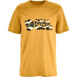 Fj&auml;llr&auml;ven FJ&Auml;LLR&Auml;VEN Multicolor Logo T-Shirt Herren - Gr&ouml;&szlig;e M - gelb