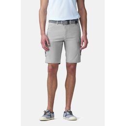 Cargohose MEYER "B-Orlando 1-3040", Herren, Gr. 48, Normalgr&ouml;&szlig;en, grau, 96% Baumwolle, 4% Elasthan, unifarben, regular fit kurz, Hosen Cargohose, in Regular-Fit