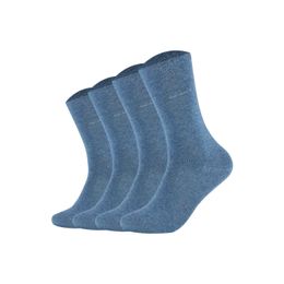 Kurzsocken Camano "Socken 4er Pack", Herren, Gr. 35-38, blau (hellblau), Obermaterial: 80% Baumwolle CO. 17% Polyamid PA. 3% Elasthan EL., Socken