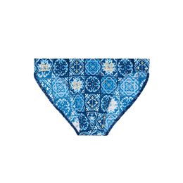 Badeslip HOM "Badeslip Swim Micro Briefs Maiolica 1er Pack", Herren, Gr. L, N-Gr, bunt (blau, wei&szlig;), Obermaterial: 80% Polyamid PA. 20% Elasthan EL. Futter: 73% Polyamid PA. 27% Elasthan EL., Badehosen