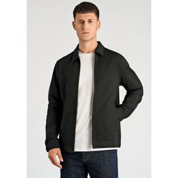 Fellimitatjacke Junk De Luxe "Casual Jacke Relaxed Fit", Herren, Gr. L, schwarz, Obermaterial: 75% Polyester, 22% Viskose, 3% Elasthan; Futter: 95% Polyester, 5% Elasthan, l&auml;ssig geschnitten, Jacken