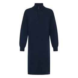 Strickkleid oxmo "Strickkleid OXFsanva", Damen, Gr. XL, N-Gr, blau (night sky), Obermaterial: 70% Baumwolle CO. 30% Polyester PES., Kleider Strickkleid