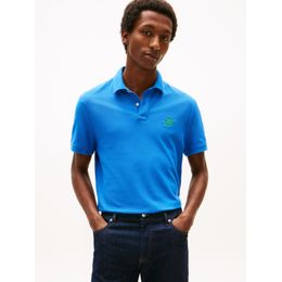 Poloshirt Tommy Hilfiger "TH SCRIPT REGULAR", Herren, Gr. S, blau orbit, Piqu&eacute;, Obermaterial: 100% Baumwolle, regular fit normal, Rippb&uuml;ndchen, Shirts, aus Piqu&eacute; mit Logo