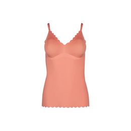 Unterhemd Skiny "Unterhemd Da. Spaghettishirt herausn. Pads Sensation 1er Pack", Damen, Gr. M, N-Gr, pink (rosa (crabapple)), Obermaterial: 56% Polyamid PA. 44% Elasthan EL., Unterhemden Unterhemd
