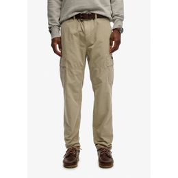 Cargohose Superdry "RIPSTOP LIGHT CARGO PANT", Herren, Gr. 31, L&auml;nge 32, abbey stone, Web, Obermaterial: 100% Baumwolle, unifarben, regular fit kn&ouml;chellang, Hosen Cargohose