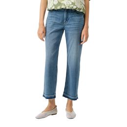 5-Pocket-Jeans s.Oliver, Damen, Gr. 38, N-Gr, mid blau used, Denim/Jeans, Obermaterial: 99% Baumwolle, 1% Elasthan, unifarben, normal 7/8-L&auml;nge, Jeans 5-Pocket-Jeans, 7/8 L&auml;nge mit Stretch