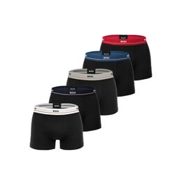 Boxershorts BOSS "Boxershort Trunk 5P Essential 5er Pack", Damen, Gr. XL, schwarz, Obermaterial: 95% Baumwolle CO. 5% Elasthan EL., Unterhosen