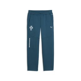 Sporthose Puma "Portugal PumaTECH Jogginghose Herren", Herren, Gr. XXL, Normalgr&ouml;&szlig;en, ocean tropic silber mist blau gray, Obermaterial: 77% Baumwolle, 23% Polyester. Taschenfutter: 100% Baumwolle, unifarben, regular fit, Hosen Sporthose