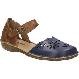 Sandale Josef Seibel "Rosalie 04, shark-kombi", Damen, Gr. 37, grau (shark, kombi), Obermaterial: 100% Rindsleder Leather cow., Schuhe Sandale