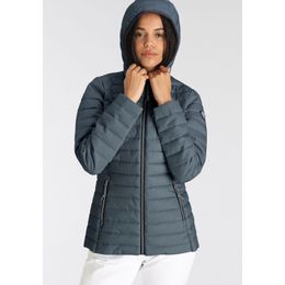 G.I.G.A. by Killtec Steppjacke "CAFORA WMN QUILTED JCKT OT-P", Herren, Gr. 34, blau (rauchblau), Obermaterial: 100% Polyester, G.I.G.A. DX BY KILLTEC, hoch geschlossener Ausschnitt, Jacken Steppjacke, Wasserabweisend & winddicht & atmungsaktiv & leicht, &Uuml;bergangsjacke