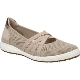 Ballerina Josef Seibel "Caren 67, ceramic", Damen, Gr. 39, beige (ceramic), Obermaterial: 80% Rindsleder Leather cow. 20% Textilmaterial TEXMAT., Schuhe Ballerina
