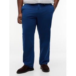 Tommy Hilfiger Big & Tall Chinohose "BT-CORE DENTON ESSENTIAL TWILL", Damen, Gr. 46, L&auml;nge 32, blau jean, Twill, Obermaterial: 97% Baumwolle, 3% Elasthan, TOMMY HILFIGER BIG & TALL, straight fit lang, Hosen Chinohose, Gro&szlig;e Gr&ouml;&szlig;en