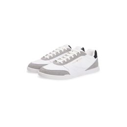 Slip-On Sneaker Tommy Hilfiger "LOPRO LTH MIX RWB", Herren, Gr. 43, grau (wei&szlig;, grau), Lederimitat, Veloursleder, Schuhe, Freizeitschuh, Halbschuh, Schl&uuml;pfschuh mit Kontrastbesatz an der Ferse