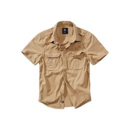 Langarmhemd Brandit "Brandit Herren Vintage Shirt shortsleeve", Herren, Gr. S, US-Gr&ouml;&szlig;en, camel, 100% Baumwolle, unifarben, normal, Hemden