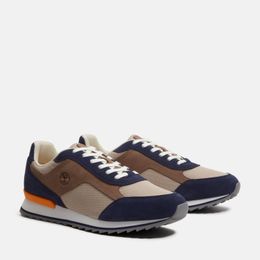 Sneaker Timberland "SCOUT HEIGHTS - LOW LACE SNEAKER", Herren, Gr. 42, ltbeimeshwdkblu, Leder, Textil, Schuhe Sneaker