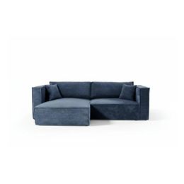 Ecksofa mit Schlaffunktion Keymon blau Ma&szlig;e (cm): B: 245 H: 70 Sofas > Sofas nach Material > Stoffsofas &raquo; Sofa DE