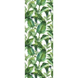 Vinyltapete queence "Green Leaves", gr&uuml;n, B:0,9m L:2,5m, Vinyl, Tapeten, Vinyltapete, 90x250cm, selbstklebend, kinderleichte Anbringung,, Sticker