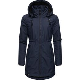 Wintermantel Ragwear "Winterjacke Dakkota", Damen, Gr. 3XL, blau (navy), Obermaterial: 100% Polyester PES. Obermaterial: Futter: 100% Polyester PES. 100% Polyester PES., M&auml;ntel Wintermantel