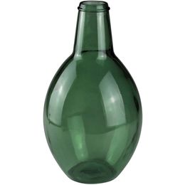 Bodenvase AM Design, gr&uuml;n, B:20cm H:38cm T:20cm, Glas, Vasen, Bodenvase, mundgelasen, H&ouml;he 38 cm