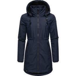 Wintermantel Ragwear "Winterjacke Dakkota", Damen, Gr. S, blau (navy), Obermaterial: 100% Polyester PES. Obermaterial: Futter: 100% Polyester PES. 100% Polyester PES., M&auml;ntel Wintermantel
