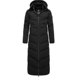 Wintermantel Ragwear "Wintermantel Rebelka Extralong", Damen, Gr. L, schwarz, Obermaterial: 100% Polyester PES. Obermaterial: Futter: 100% Polyester PES. 100% Polyester PES., M&auml;ntel Wintermantel