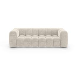 Big-Sofa HOMSY BY ANA JOHNSON "BOUBELLE Design-Sofa mit Steppung, Bubble-Optik, Breite 246 cm", beige, B:246cm H:75cm T:100cm, 100% Polyester, Sofas, Big-Sofa, 4-Sitzer mit Wellenunterfederung, L Sitztiefe 63 cm