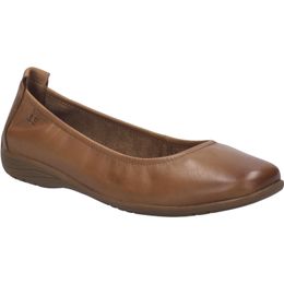Ballerina Josef Seibel "Fenja 01, camel", Damen, Gr. 40, braun (camel), Obermaterial: 100% Rindsleder Leather cow., Schuhe Ballerina