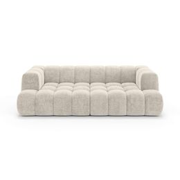 Big-Sofa HOMSY BY ANA JOHNSON "XL BOUBELLE Design-Sofa extra tief, Bubble-Optik, Breite 246 cm", beige, B:246cm H:75cm T:135cm, 100% Polyester, Sofas, Big-Sofa, 4-Sitzer mit Wellenunterfederung, XL Sitztiefe 100 cm