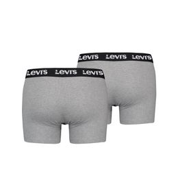 Levi's Boxershorts LEVI'S "LEVIS MEN REPEAT LOGO BOXER BRIEF", Herren, Gr. M, middle grau melange, Obermaterial: 95% Baumwolle, 5% Elasthan, k&ouml;rpernah, Unterhosen Boxershorts, ohne Eingriff, Logobund, elastisch
