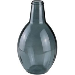 Bodenvase AM Design, blau (dunkelblau), B:20cm H:38cm T:20cm, Glas, Vasen, Bodenvase, mundgelasen, H&ouml;he 38 cm
