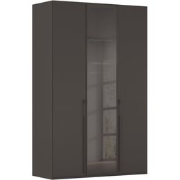 Dreht&uuml;renschrank Rauch "Schrank Garderobe SKAT SHINE Breiten 151/201/251/301cm, H&ouml;he 223/235cm", grau (graphit), B:151cm H:223cm T:63cm, Glas, Holzwerkstoff, Schr&auml;nke, Dreht&uuml;renschrank, edle Schrankfront mittig hochwertige Glasrahment&uuml;ren MADE IN GERMANY