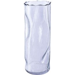 Tischvase OTTO HOME "Blumenvase Caline", grau, H:30cm &Oslash;:11cm, Glas, Vasen, Tischvase, Vase aus Glas, im Crunch-Design, H&ouml;he ca. 30 cm