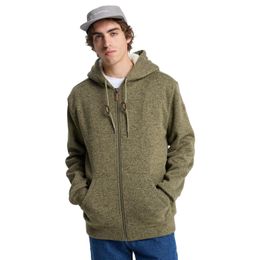 Kapuzensweatshirt Quiksilver "Keller Sherpa", Damen, Gr. S, aloe heather, Obermaterial: 100% Microfaser;, Sweatshirts Kapuzensweatshirt