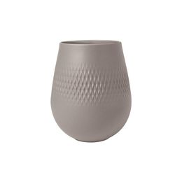 Villeroy & Boch Dekovase VILLEROY & BOCH "Vase Manufacture Collier 14 cm", grau (taupe), Vasen, Dekovase
