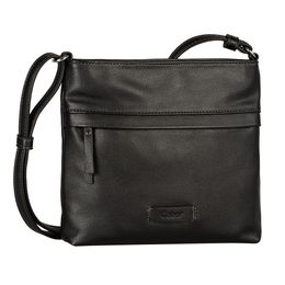 Umh&auml;ngetasche Gabor "Faye", Damen, Gr. B/H/T: 23cm x 22,5cm x 4,5cm, schwarz, Lederimitat, clean, gepflegt, unifarben, Taschen Umh&auml;ngetasche, Damen Schultertasche mit Logopr&auml;gung