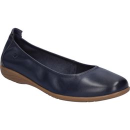 Ballerina Josef Seibel "Fenja 01, indigo", Damen, Gr. 45, blau (indigo), Obermaterial: 100% Rindsleder Leather cow., Schuhe Ballerina