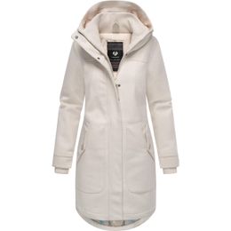 Wintermantel Ragwear "Wintermantel Jannisa Coat", Damen, Gr. L, beige (ecru), Obermaterial: 100% Polyester PES. Obermaterial: Futter: 100% Polyester PES. 100% Polyester PES., M&auml;ntel Wintermantel