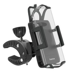 Hama Smartphone-Halterung "Fahrrad-Handyhalterung Strong 360 Grad drehbar univers. f. Smartphones", schwarz, B:14cm H:9cm T:19,5cm, Ger&auml;tehalterungen, Smartphone-Halterung