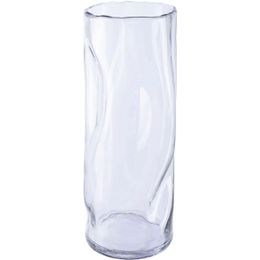 Tischvase OTTO HOME "Blumenvase Caline", transparent, H:30cm &Oslash;:11cm, Glas, Vasen, Tischvase, Vase aus Glas, im Crunch-Design, H&ouml;he ca. 30 cm