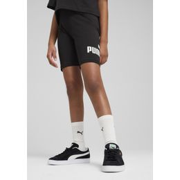 Leggings Puma "ESS NO. 1 LOGO SHORT LEGGINGS G", M&auml;dchen, Gr. 164, N-Gr, schwarz (Puma schwarz), Jersey, Obermaterial: 95% Baumwolle, 5% Elasthan, bedruckt, schmal kniefrei, Hosen Leggings, pflegeleicht, schmale Passform, sportlicher Stil, f&uuml;r Jugendliche
