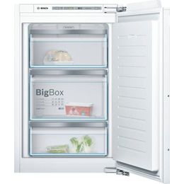 Bosch Einbaugefrierschrank "GIV21ADD0", Energieeffizienz: D, wei&szlig;, B:55,8cm H:87,4cm T:54,5cm, Gefrierschr&auml;nke, Low Frost: geringere Eisbildung & schnelleres Abtauen, Einbaugefrierschrank