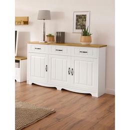 Sideboard OTTO HOME "Trinidad", gelb (wei&szlig;, honigfarben), B:148cm H:89cm T:37cm, Sideboards, Sideboard, Kommode, Breite 148 cm