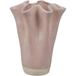 Dekovase CREATIV HOME "Vase", pastellrosa, H:24cm &Oslash;:17,5cm, Vasen, Dekovase, mit durchbrochenem Design