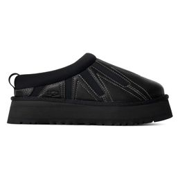 UGG Australia Clog UGG "NEW HEIGHTS CLOG SUNWAVE", Damen, Gr. 5 (36), schwarz, Leder, Textil, unifarben, Schuhe Clog, Pantoffel, Slipper zum Schlupfen mit Plateausohle