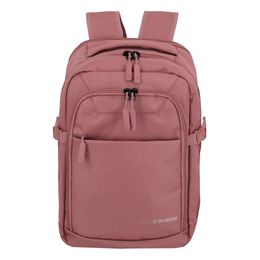 Laptoprucksack Travelite "KICK OFF Reiserucksack", Gr. B/H/T: 25cm x 40cm x 20cm, rosa (ros&eacute;), Polyester, unifarben, Basic, Rucks&auml;cke Laptoprucksack
