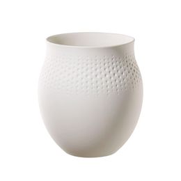 Villeroy & Boch Dekovase VILLEROY & BOCH "Vase Manufacture Collier 18 cm", wei&szlig; (blanc), Vasen, Dekovase