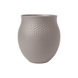 Villeroy & Boch Dekovase VILLEROY & BOCH "Vase Manufacture Collier 18 cm", grau (taupe), Vasen, Dekovase