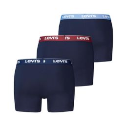 Levi's Boxershorts LEVI'S "LEVIS MEN REPEAT LOGO BOXER BRIEF", Herren, Gr. S, navy, color combo, Obermaterial: 95% Baumwolle, 5% Elasthan, k&ouml;rpernah, Unterhosen Boxershorts
